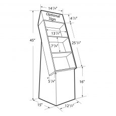 3 Shelf Side Wing Display with Base - Meridian Display