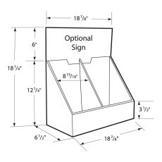 17 7/8” Display with Divider - Meridian Display